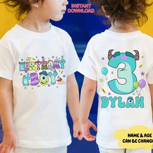 Personalized Monster INC Birthday Boy Png, Monster Family Birthday ...