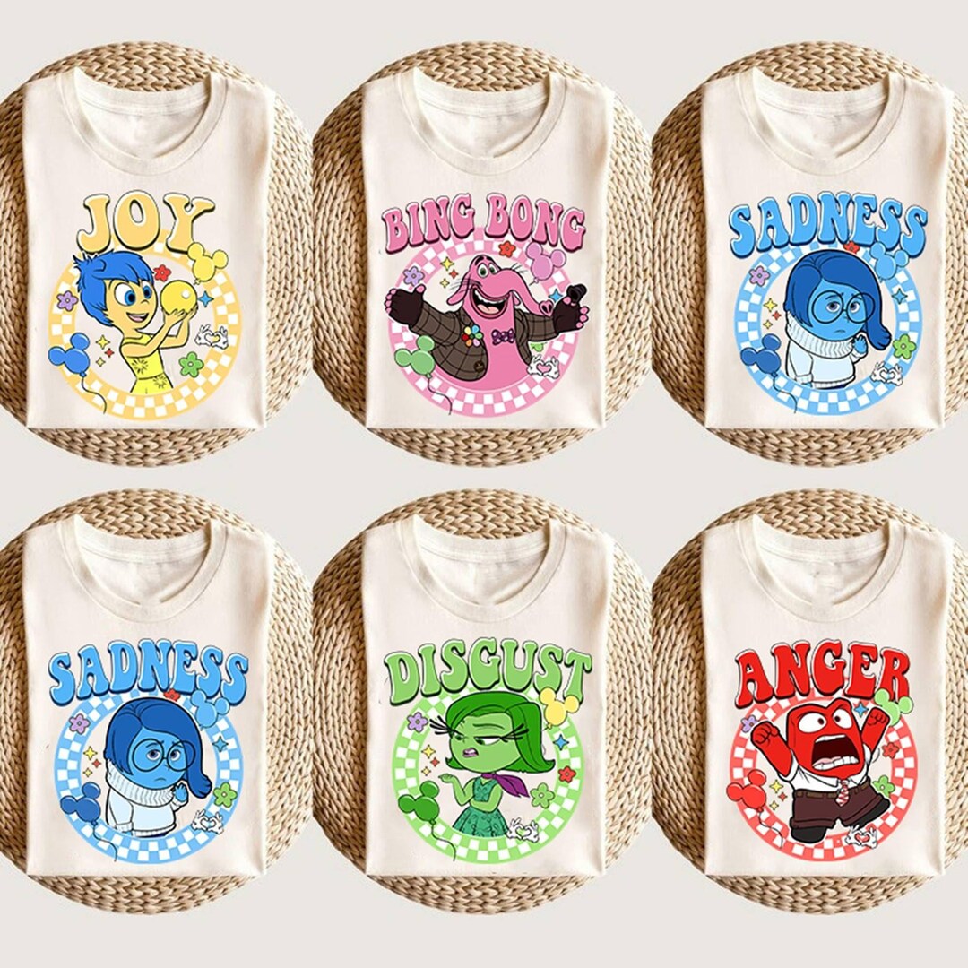 Inside Out Characters Shirts, Inside Out Shirt, Inside Out Group ...