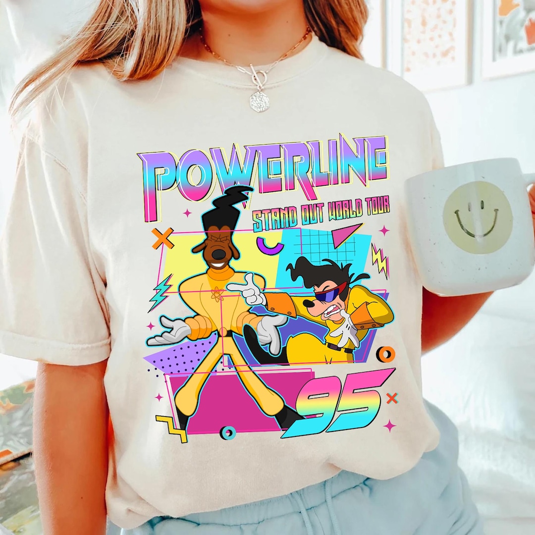 Disneyland A Goofy Movie Shirt, Disneyworld Powerline Max Goof Stand ...