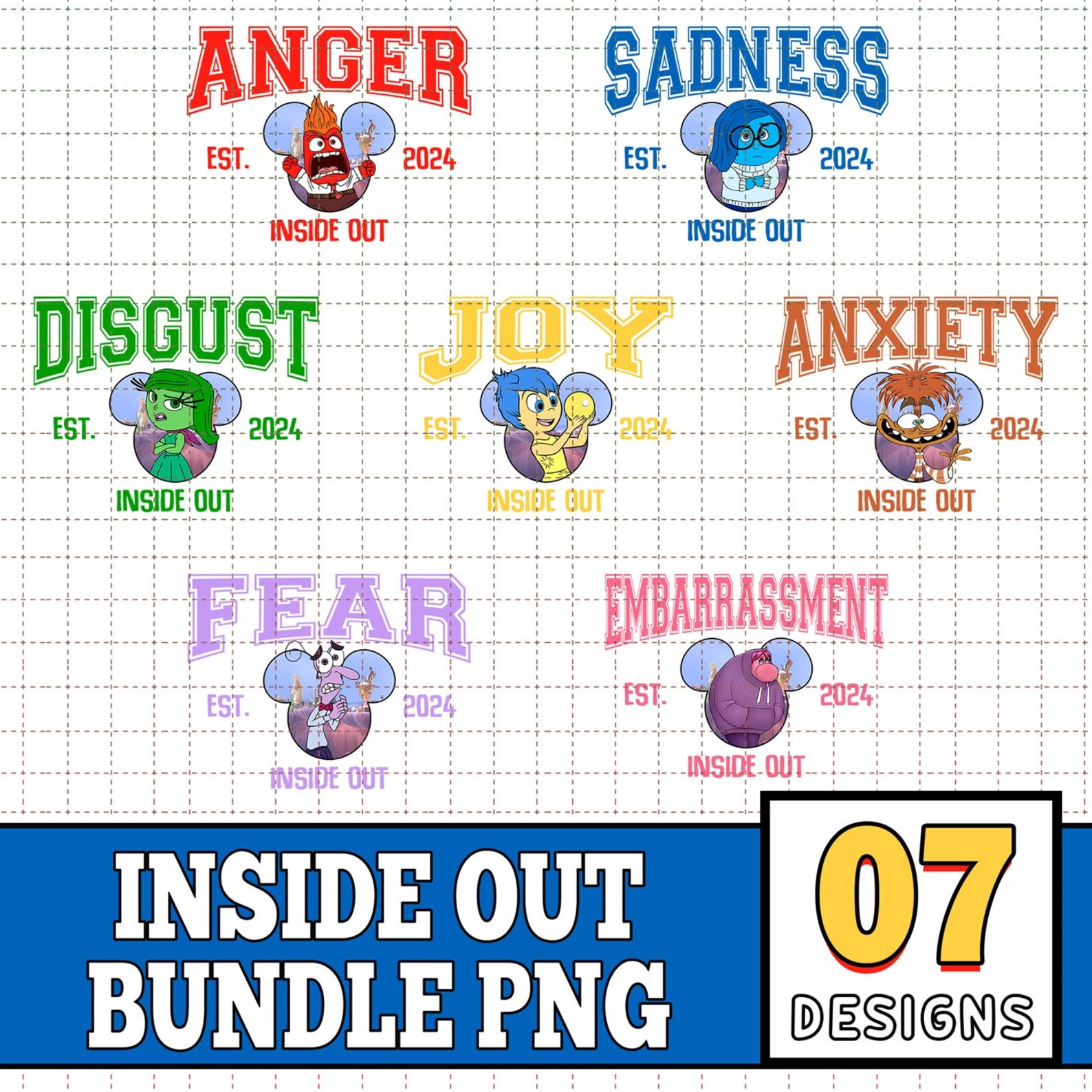 Pixar Inside Out Characters Group Png, Hoy es un día de memoria central ...