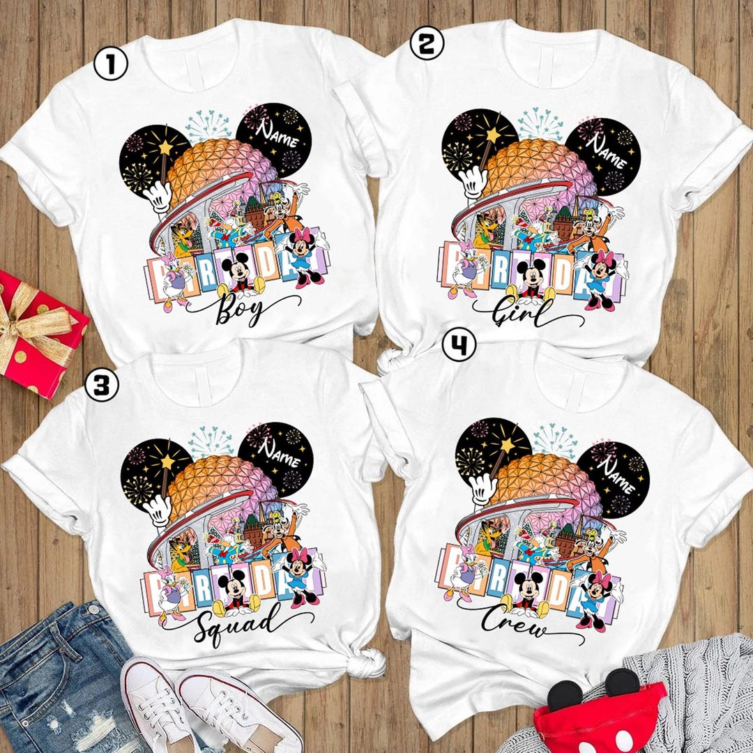 Personalized Disneyland Epcot Birthday Shirt, Mickey and Friends Epcot ...
