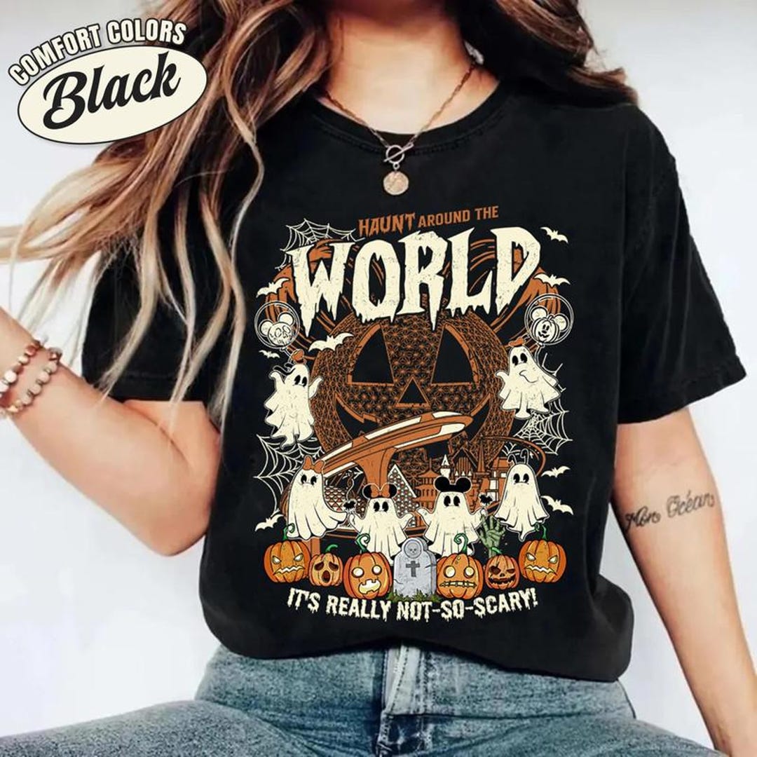 Disneyland Epcot Halloween Comfort Colors Shirt, Haunt Around the World ...