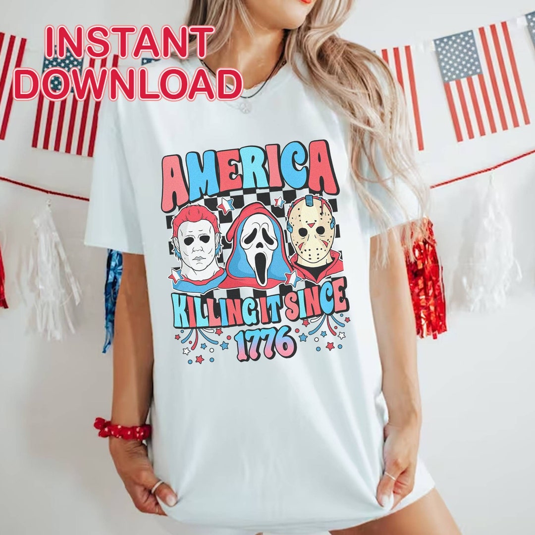 4th of July Horror Movie PNG File Horror 4th of July Instant - Etsy