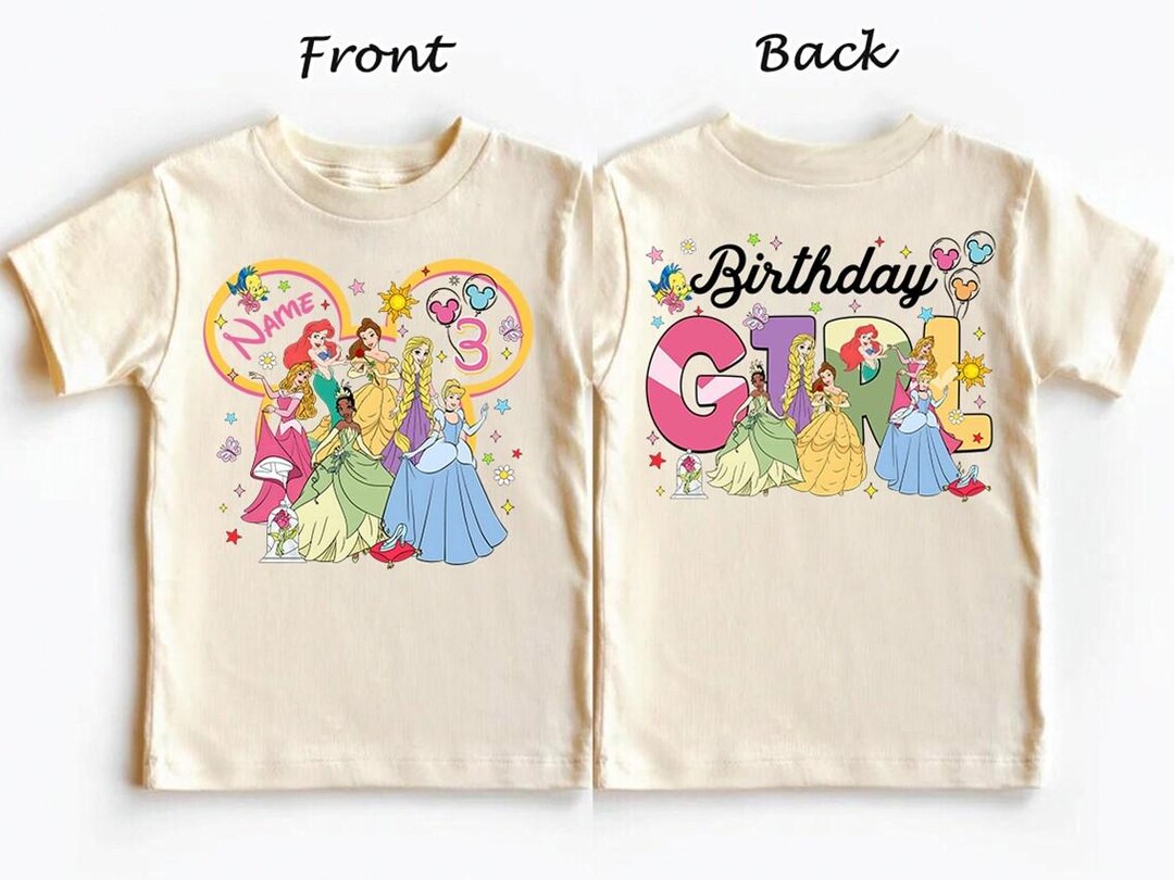 Personalized Disneyland Princess Birthday Shirt, WDW Disneyland Castle Birthday Tee, Birthday ...