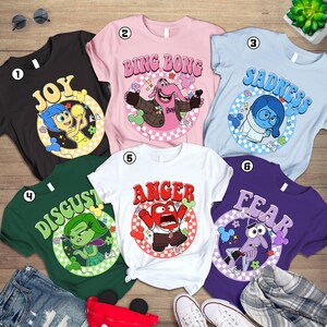 Inside Out Characters Shirts, Inside Out Shirt, Inside Out Group ...