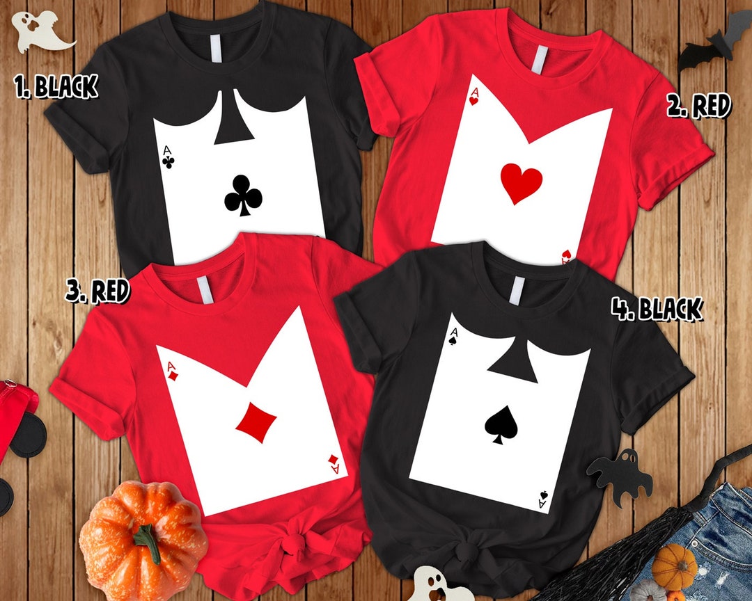Alice in Wonderland Costume Shirt, Playing Card Halloween Costume Shirt ...