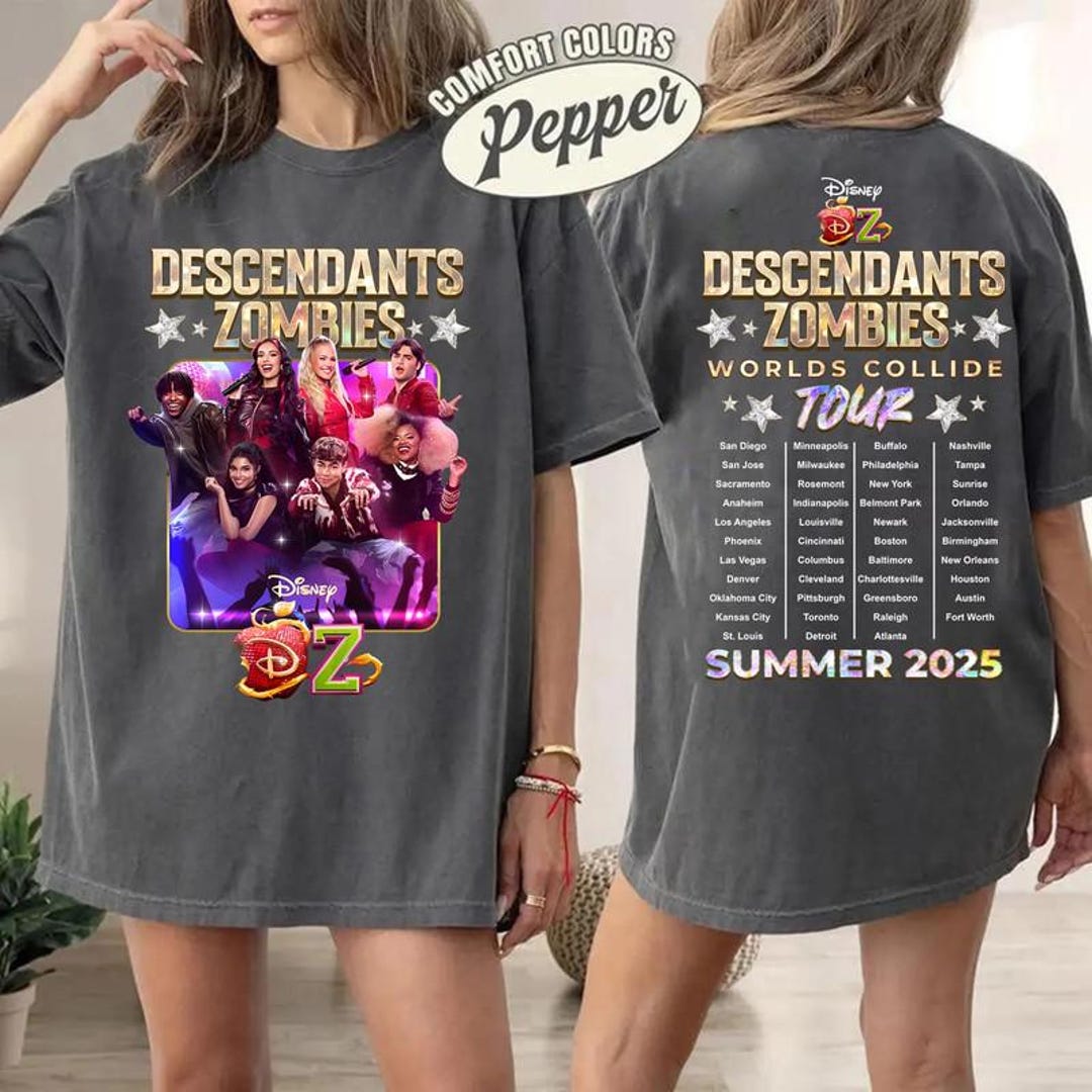 Comfort Colors Descendants Zombies World Collide Tour Shirt, the Rise ...