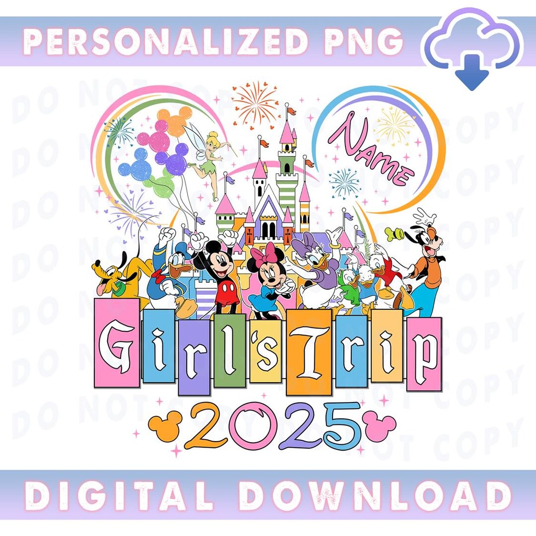Disneyland Princess Girl Trip Png, Princess Squad Disneyland Trip Png ...