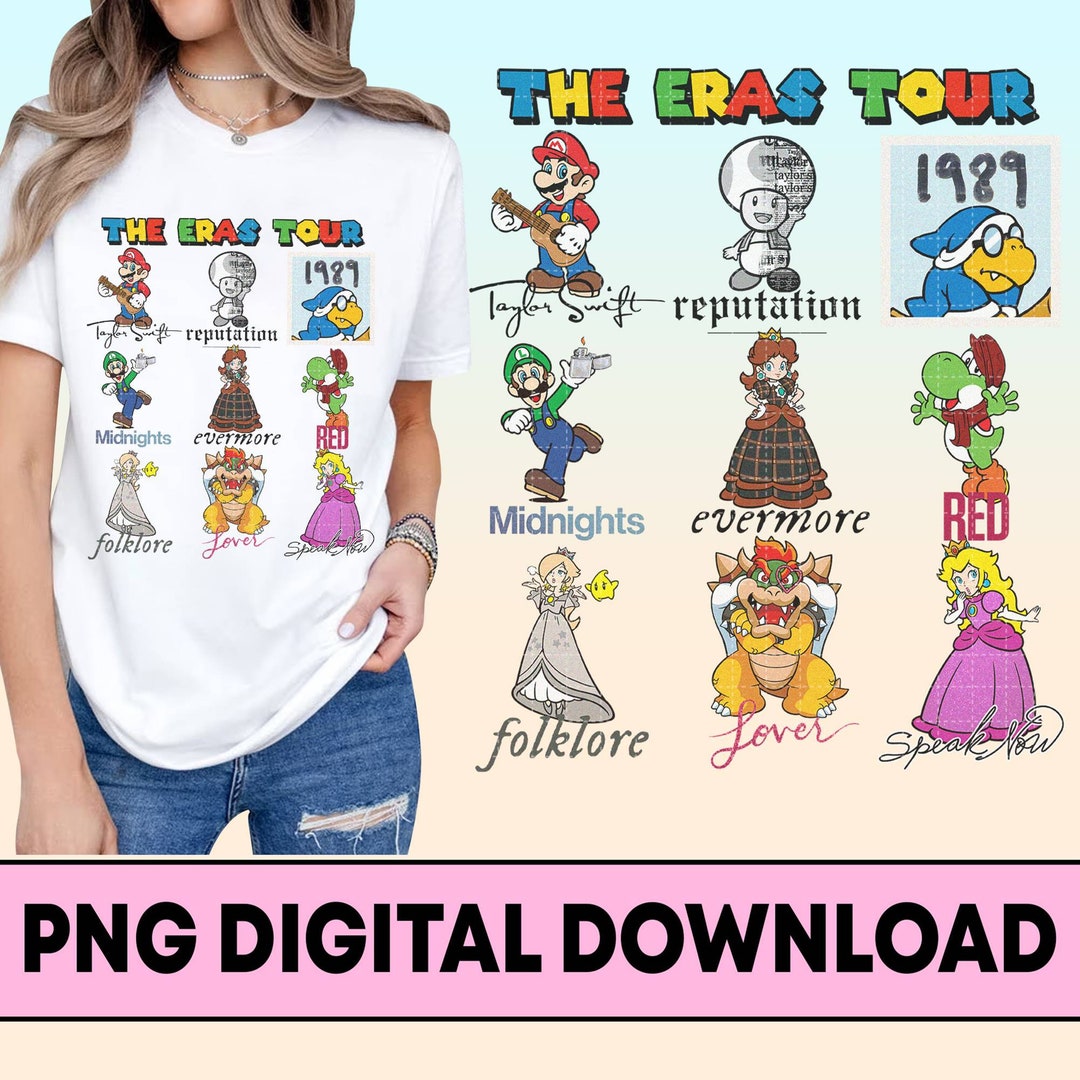 Mario The Eras Tour Png, Mario Bros Vintage Png, Super Mario Eras Tour ...