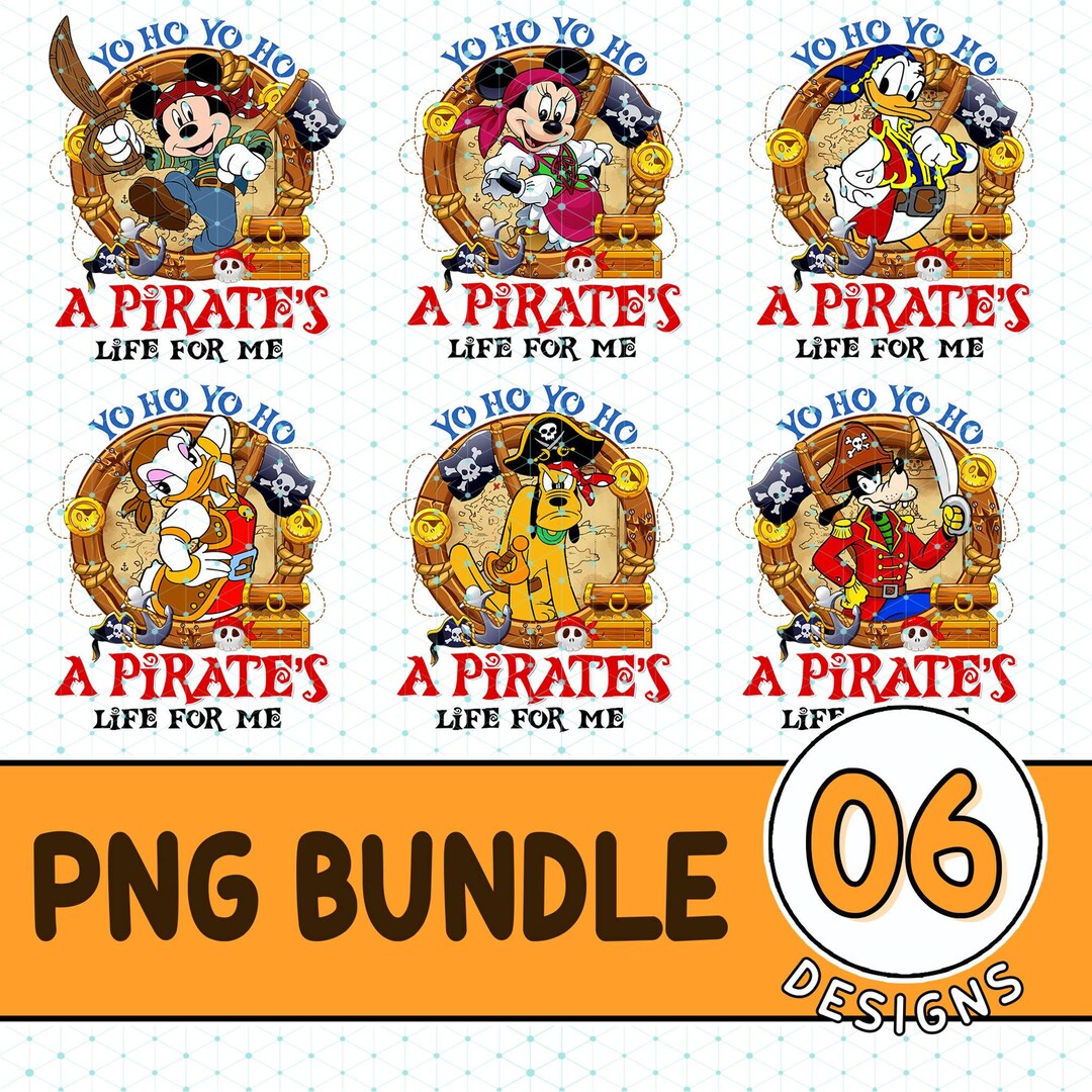 Mickey and Friends Pirate Bundle Png | A Pirates Life for Me | Pirates ...