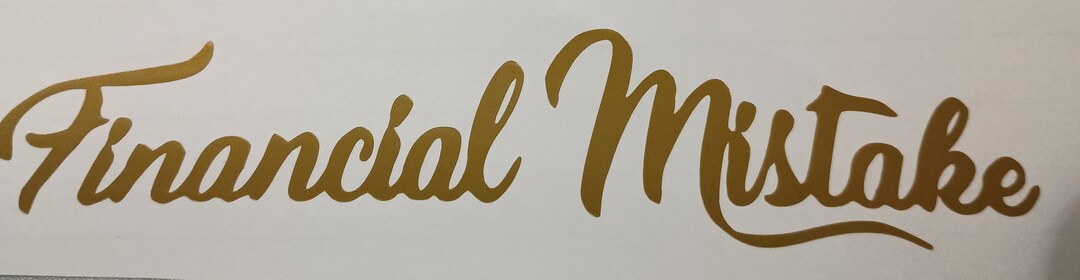 Financial Mistake Decal - Etsy