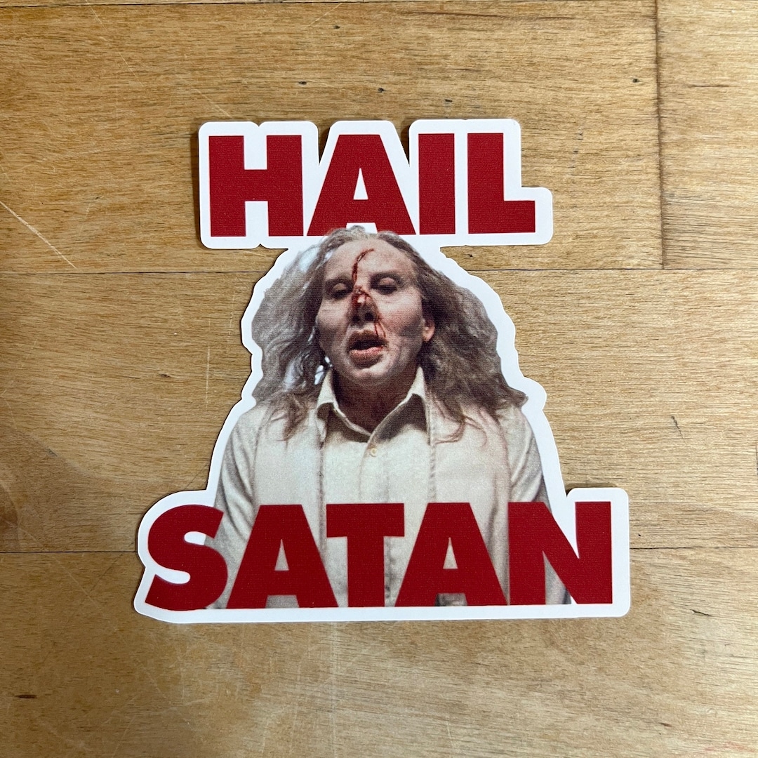 LONGLEGS - Hail Satan - 3” Vinyl Glossy Sticker - Nicolas Cage Horror ...