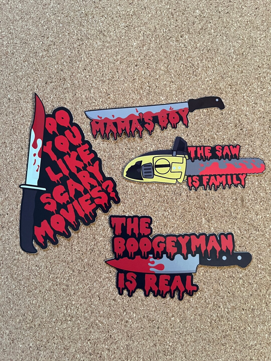 Horror Slasher Stickers - 4 Ct. - Etsy