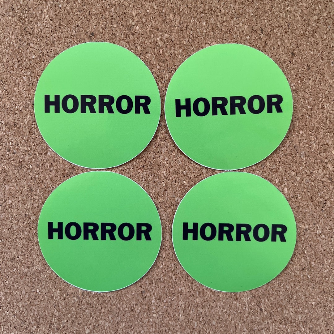 VHS Horror Sticker - 2” (4 Ct.) - Nostalgia Movie Rental Glossy Vinyl ...