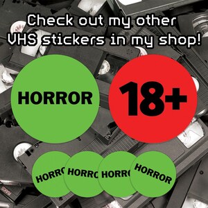 VHS Horror Sticker - 3" Nostalgia Movie Rental Glossy Vinyl Sticker - Etsy
