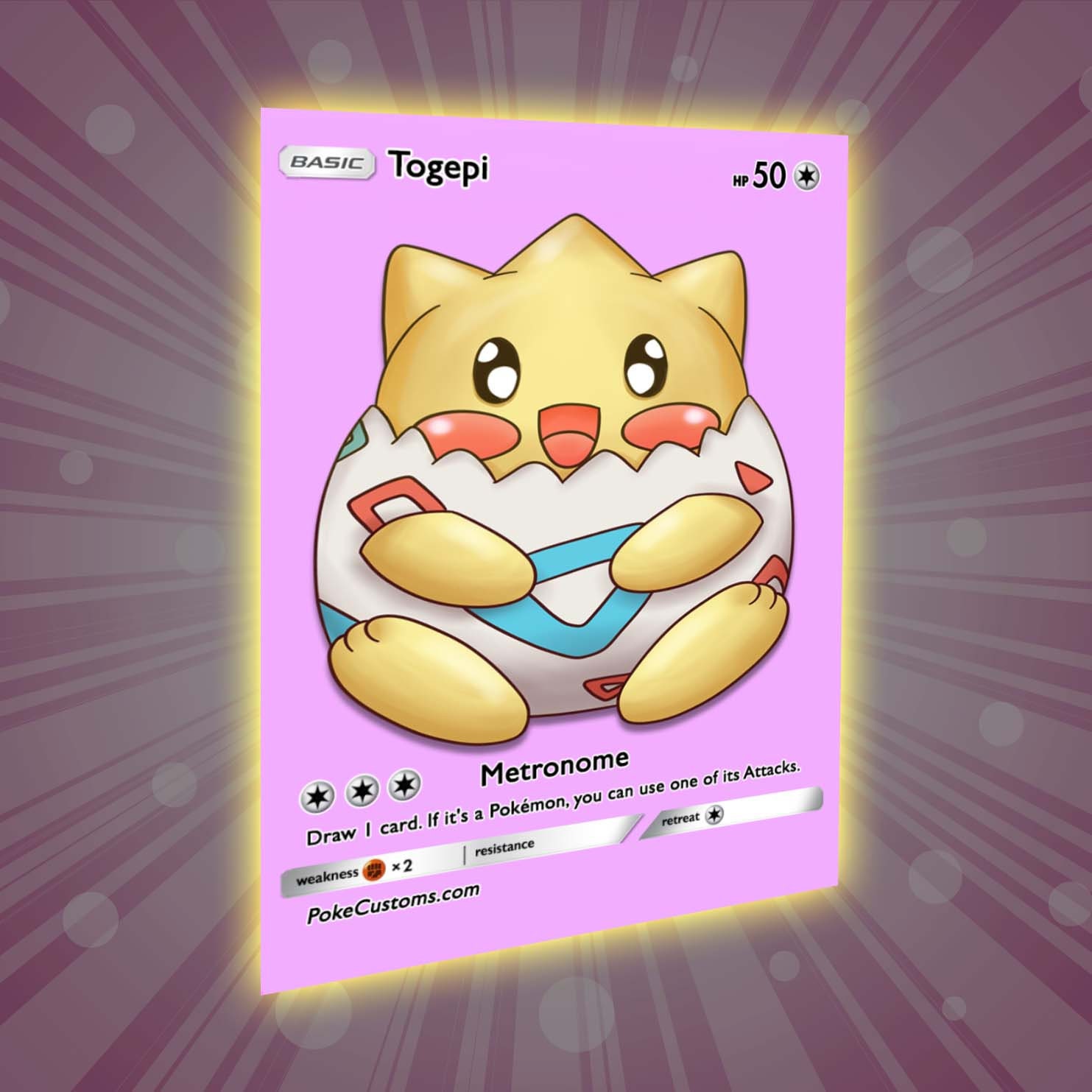 Chibi Togepi Custom Pokemon Card | Etsy