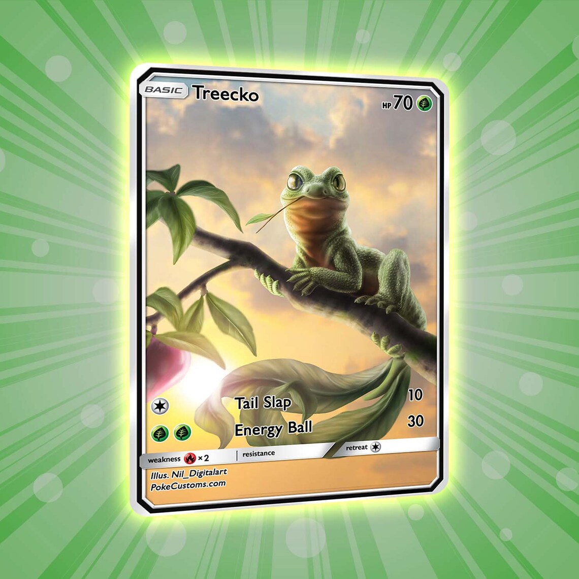 Treecko Custom Pokemon Card | Etsy