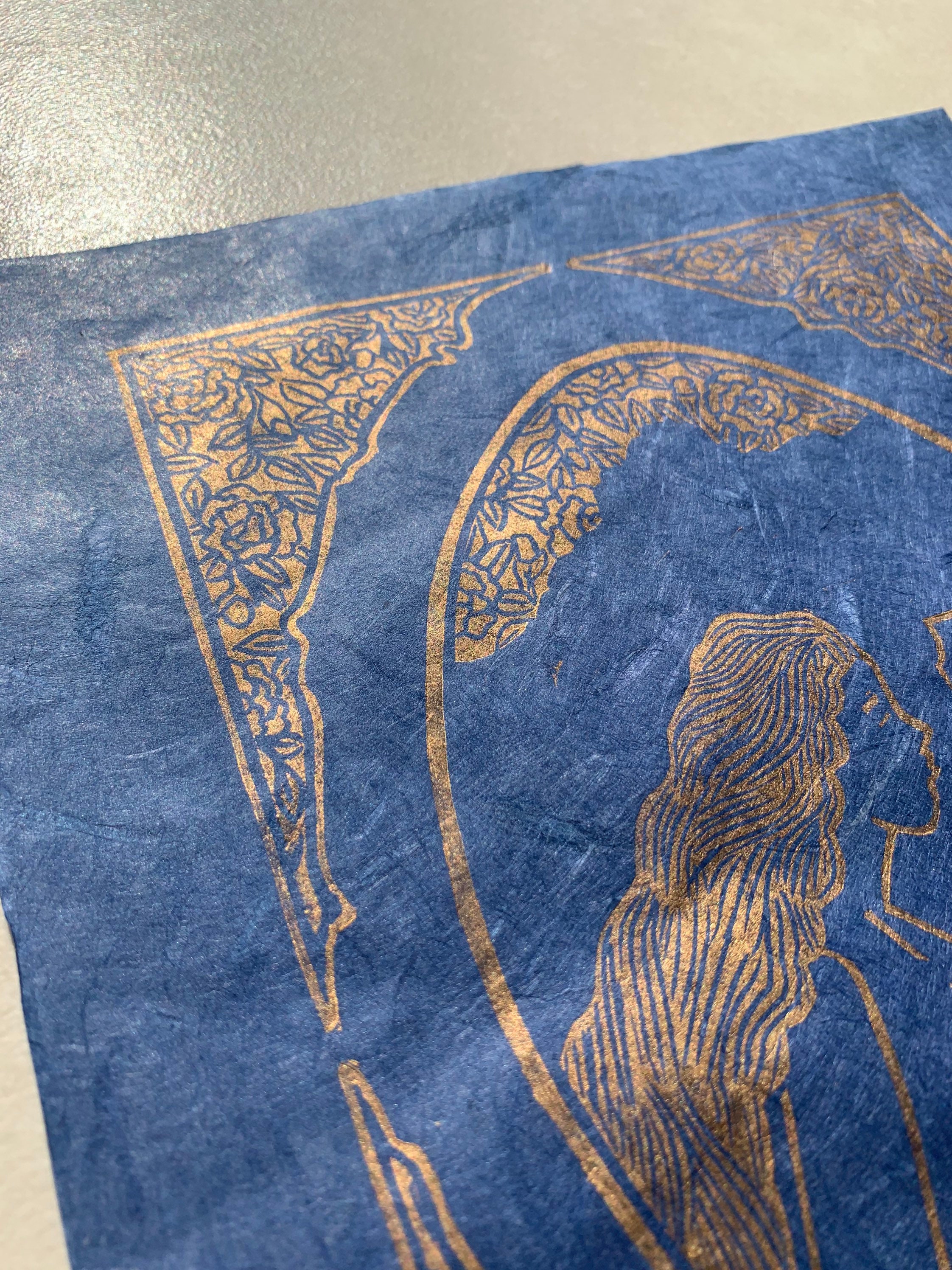 MIRROR MIRROR Original Linocut Print Botanical - Etsy