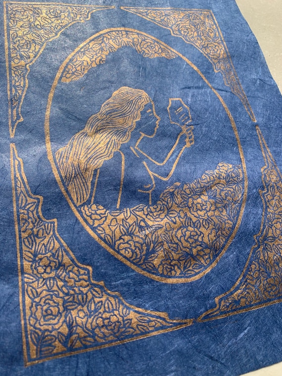 MIRROR MIRROR Original Linocut Print Botanical | Etsy