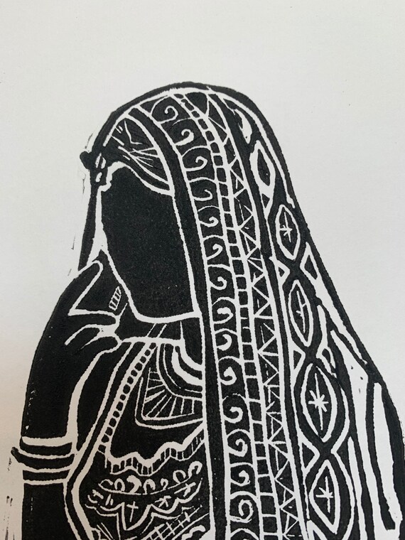 Finger puppet original linocut Wood & Linocut Prints Art & Collectibles ...