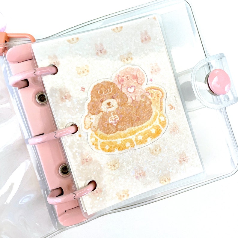 Poodle Cafe Binder Journal Mini Binder Journal Notebook - Etsy