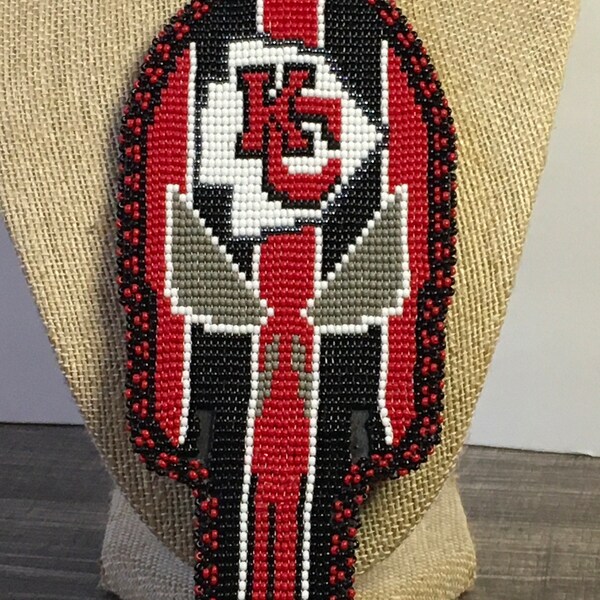 Kansas City Chiefs Beaded Medallion - Etsy