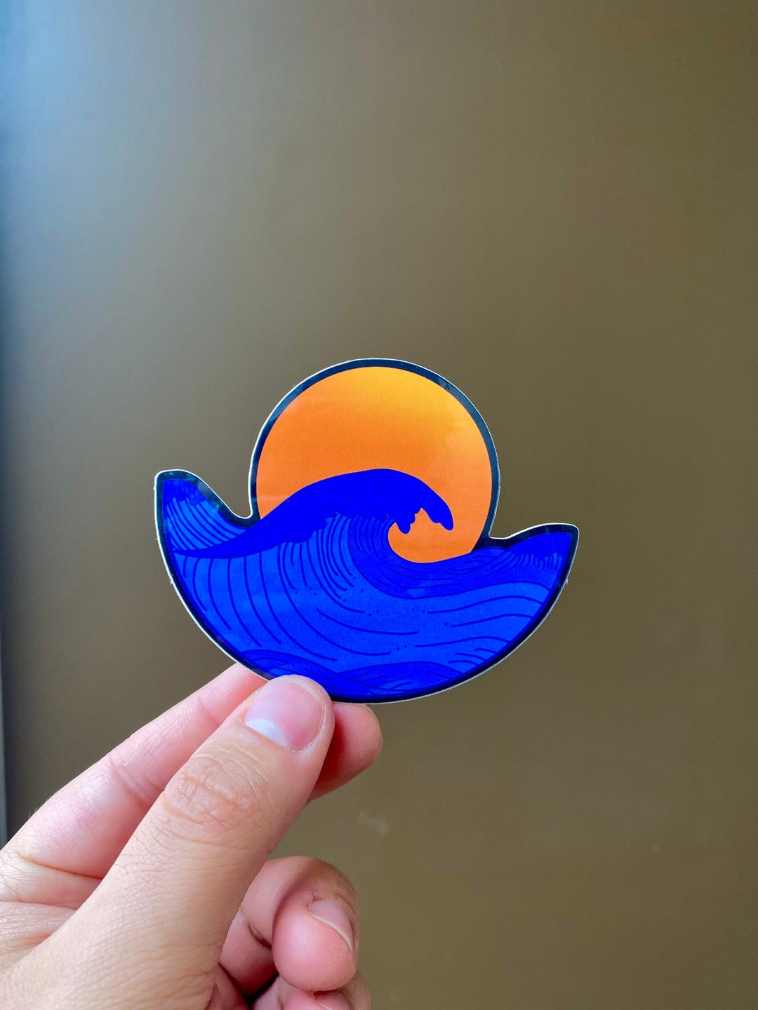 Sunset Wave Sticker - Etsy