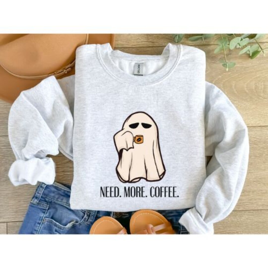 Spooky Coffee Ghost: Need More Coffee, Png, Digital Download ...