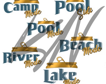 Beach Mode Beer Can Digital Download PNG | Etsy