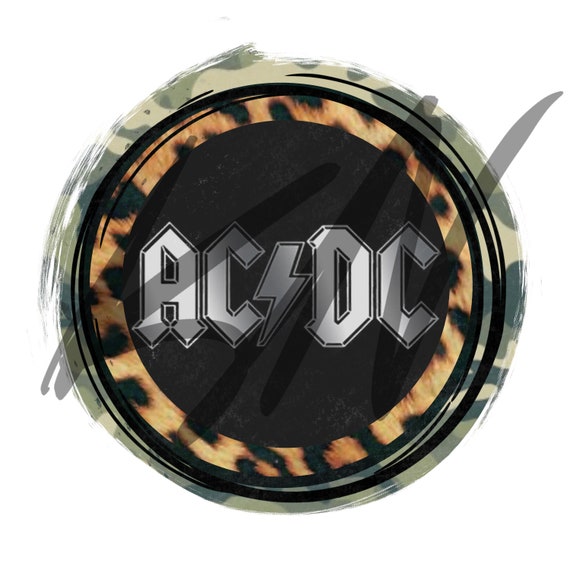 AC/DC Cheetah Print Camo Rock Band Digital Download Png | Etsy