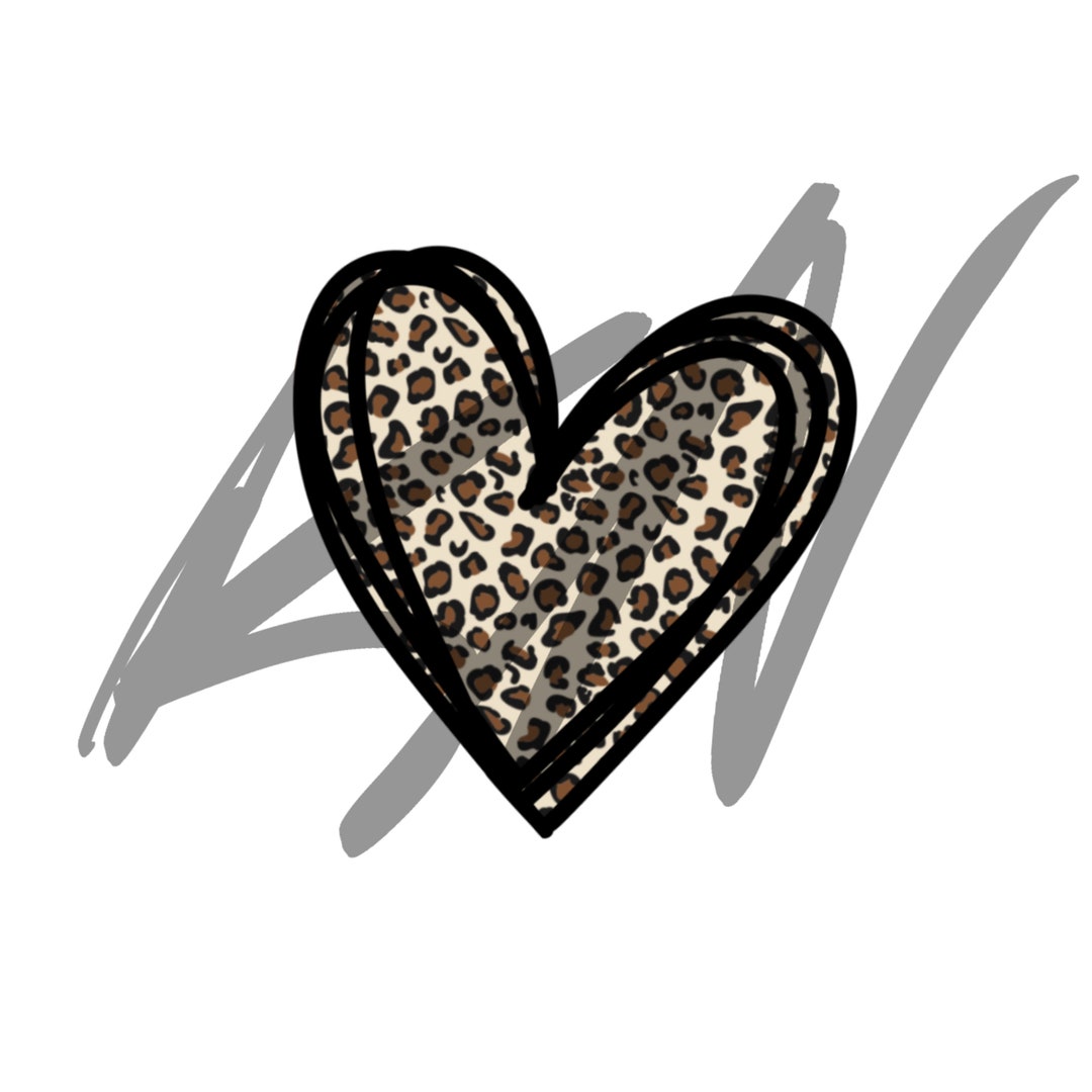 Cheetah Print Heart Valentines Day Digital Download PNG - Etsy