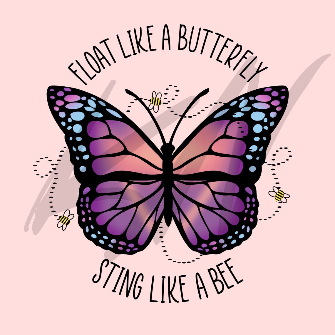 Float Like a Butterfly Sting Like a Bee Cute Digital Download Png - Etsy