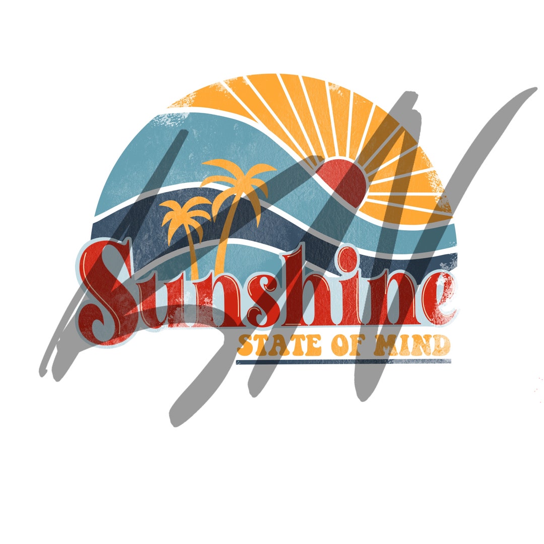 Sunshine State of Mind Summer Retro Digital Download Png - Etsy