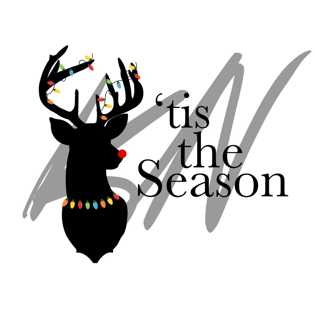 Deer Christmas Design, Tis the Season, Digital Download - Etsy