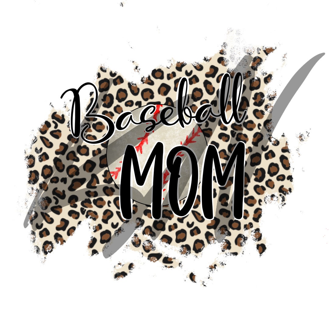 Baseball Mom Cheetah Print Digital Download PNG - Etsy