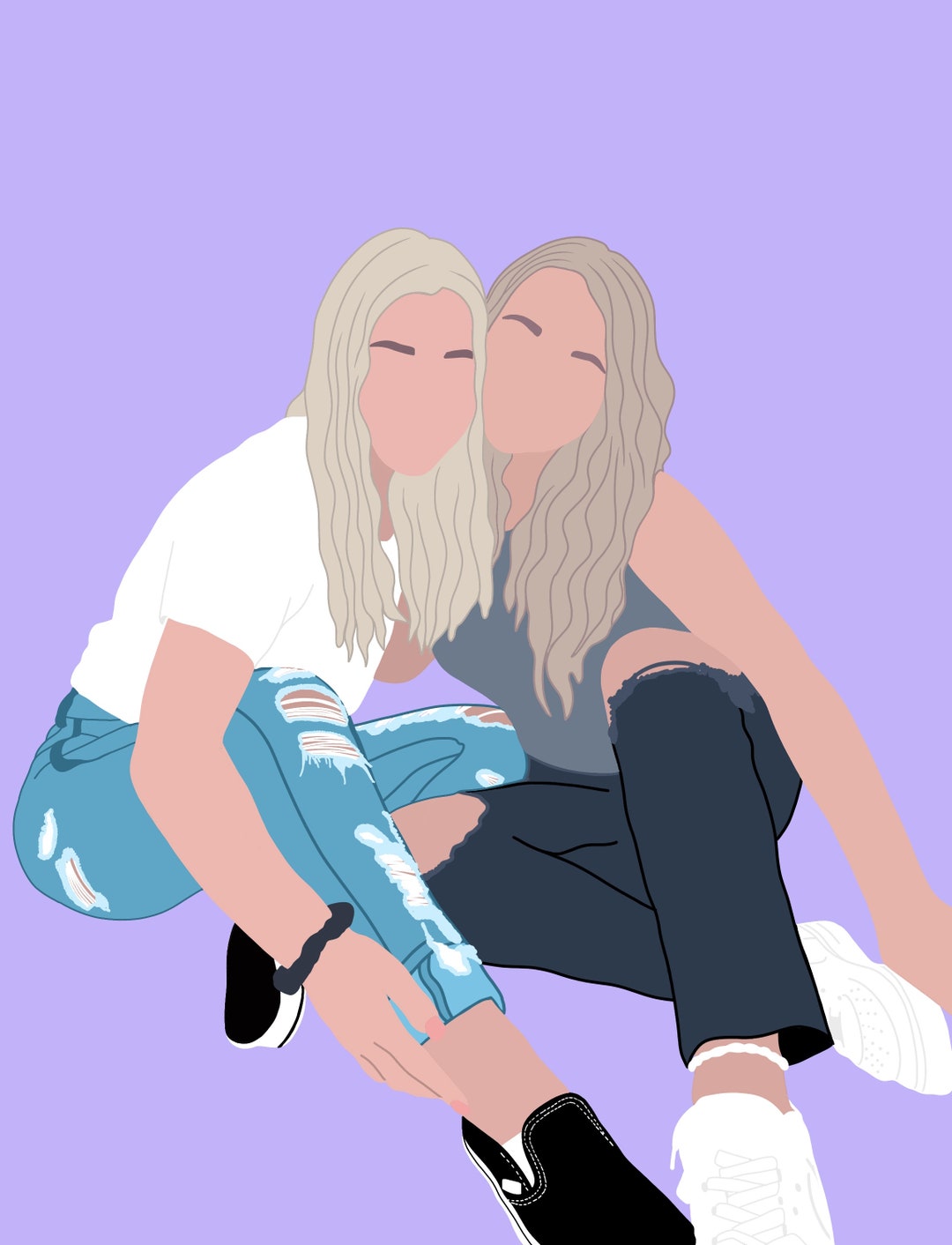 Custom Phot Drawing, Cartoon Personalized Gift, Digital File - Etsy