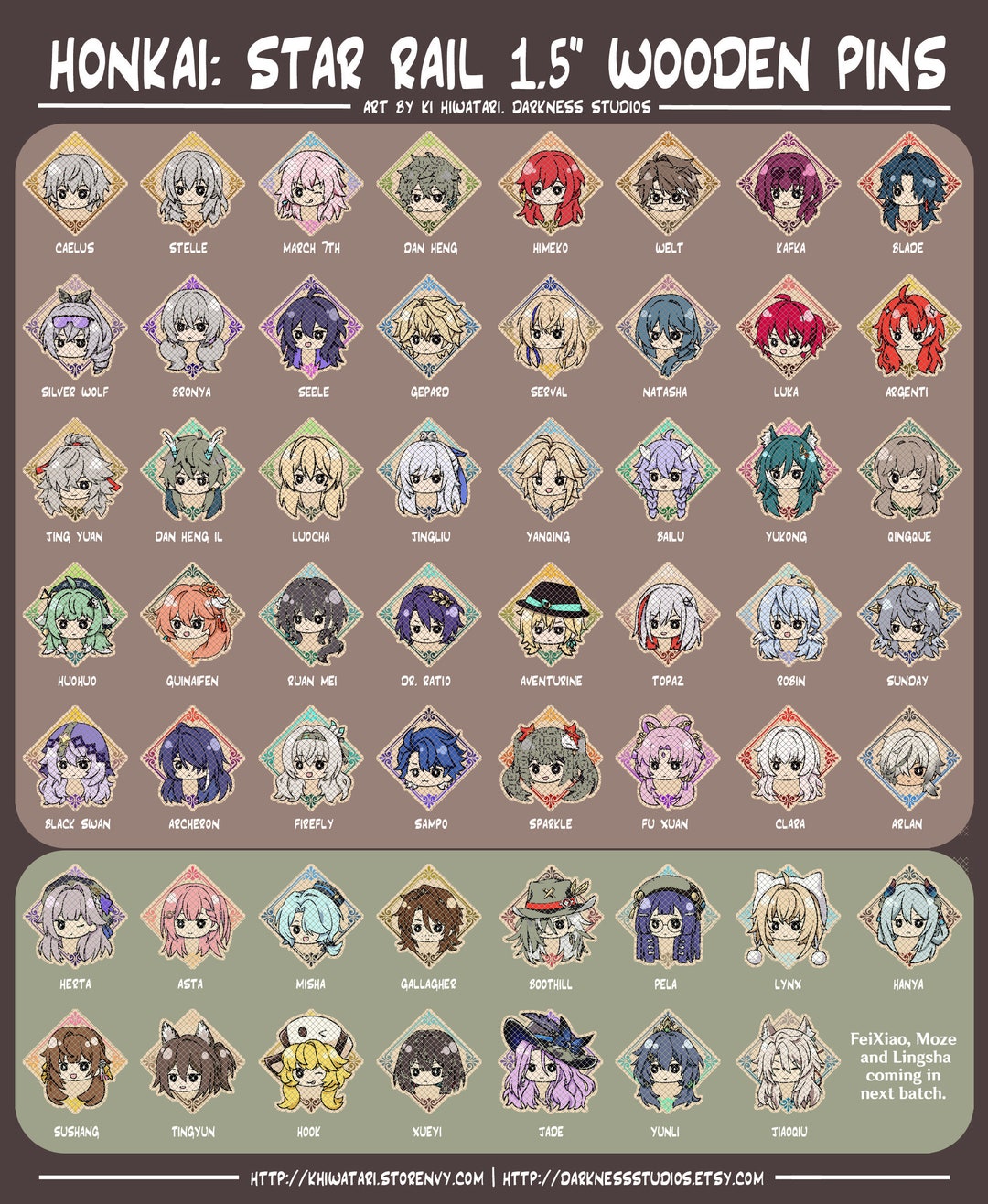 HSR 1.5 Wooden Pins - Etsy