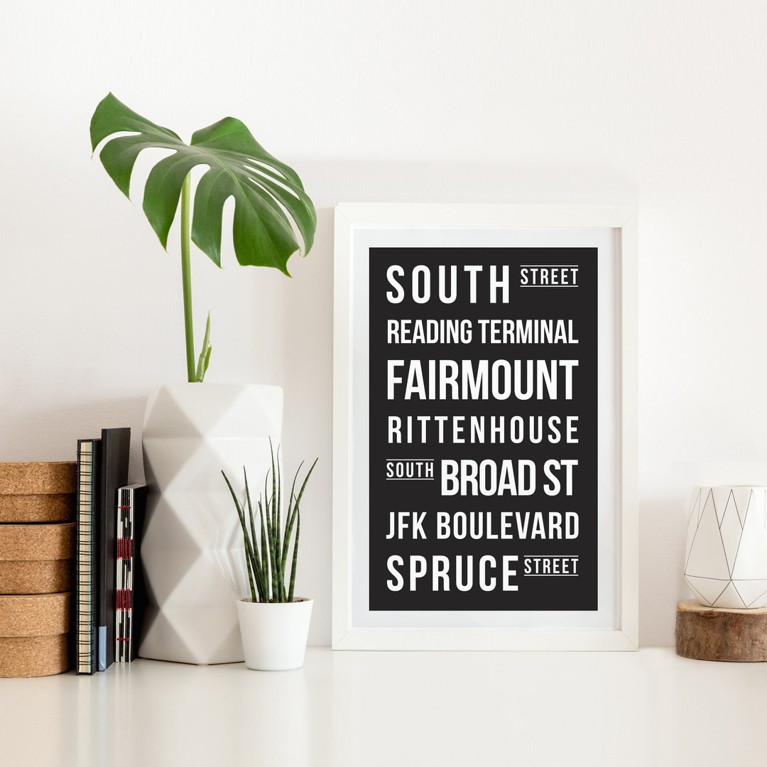 Philadelphia, Pennsylvania, Downtown Philadelphia, PA Street Name ...