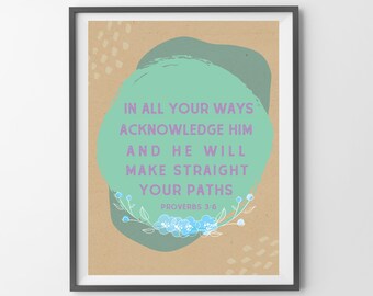 Bible Verse Wall Art, Scripture Wall Art, Christian Printable Wall Art ...