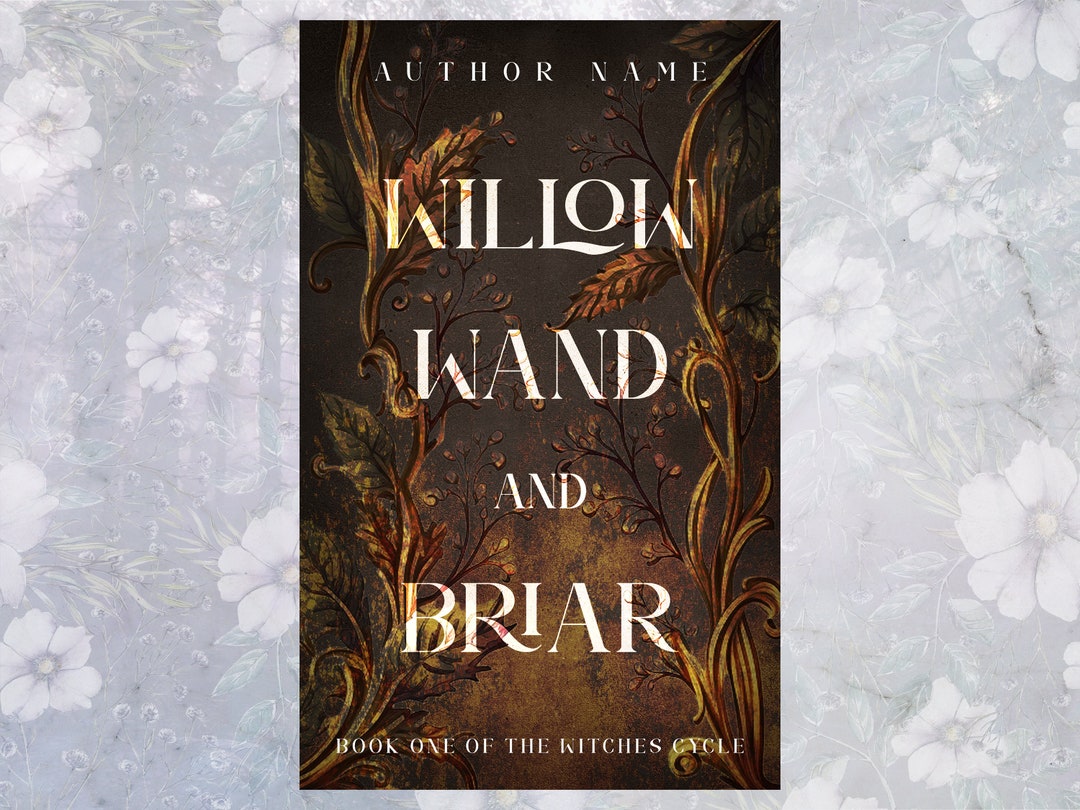 Witchy Premade Fantasy Book Cover Design - Distressed Autumn Flowers ...