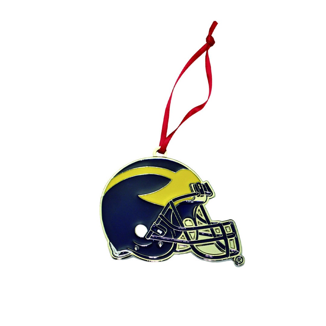 Michigan Wolverines Football Helmet Metal Christmas Ornament - Etsy