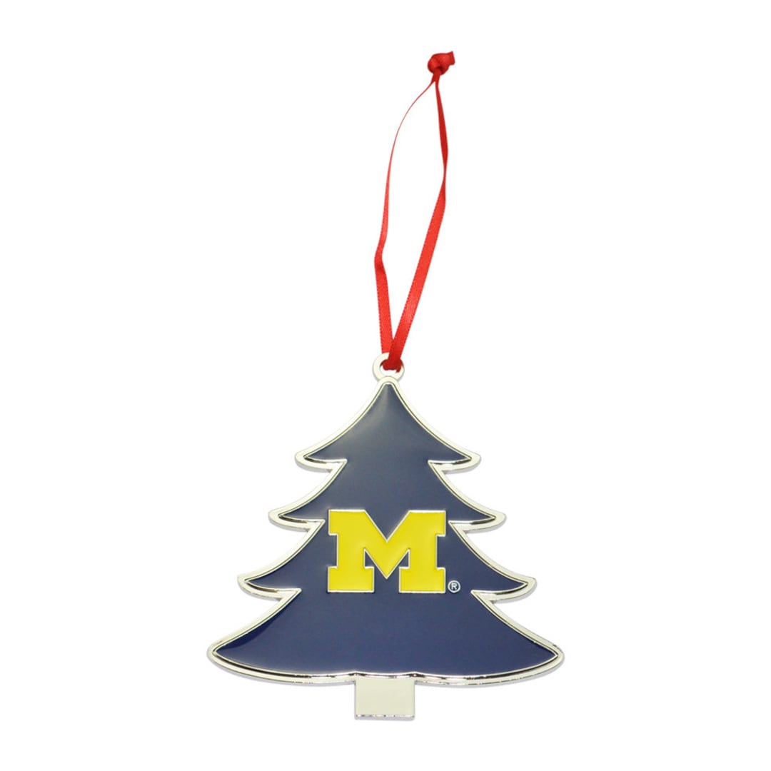 Michigan Wolverines Tree Shaped Metal Christmas Ornament - Etsy