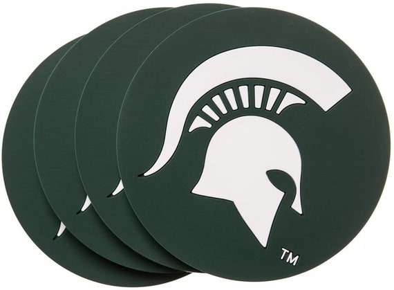 Michigan State Spartans 4-pack MSU NCAA PVC Coaster - Etsy