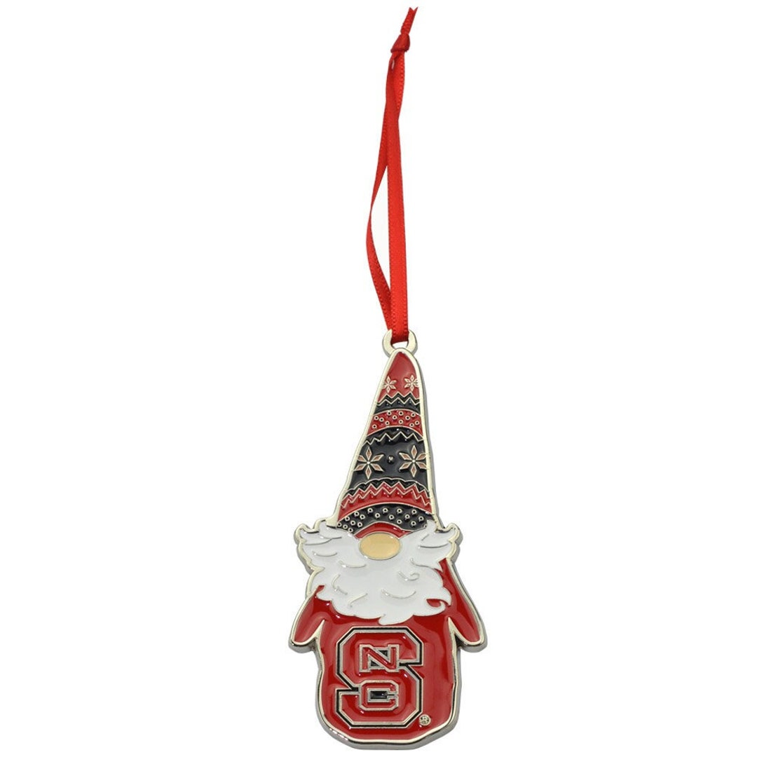 NC State Wolfpack Gnome Metal Christmas Ornament - Etsy