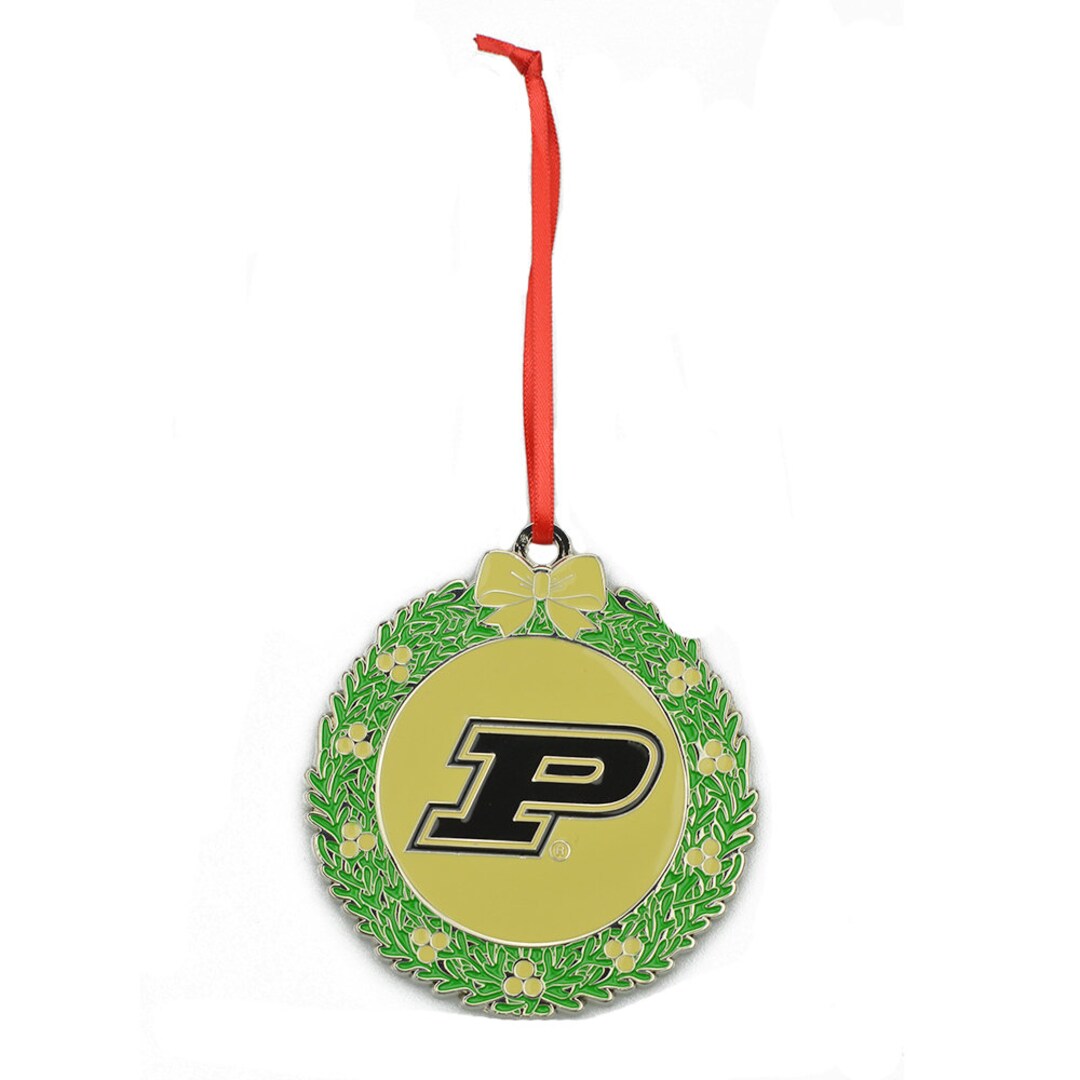 Purdue Boilermakers Wreath Metal Christmas Ornament - Etsy