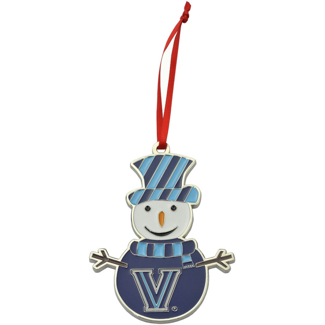 Villanova Wildcats Snowman Metal Christmas Ornament - Etsy