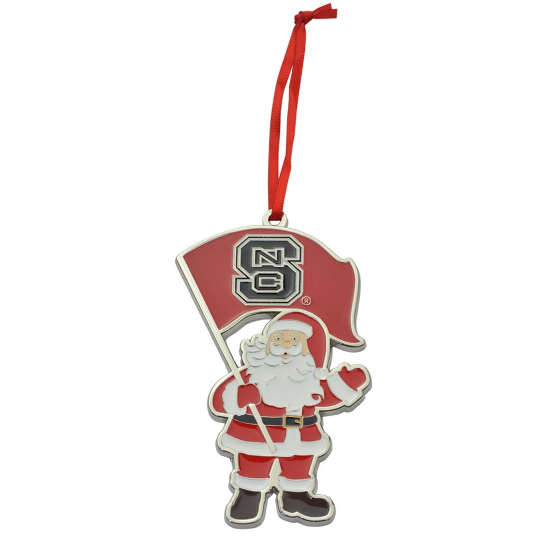 NC State Wolfpack Santa Metal Christmas Ornament - Etsy