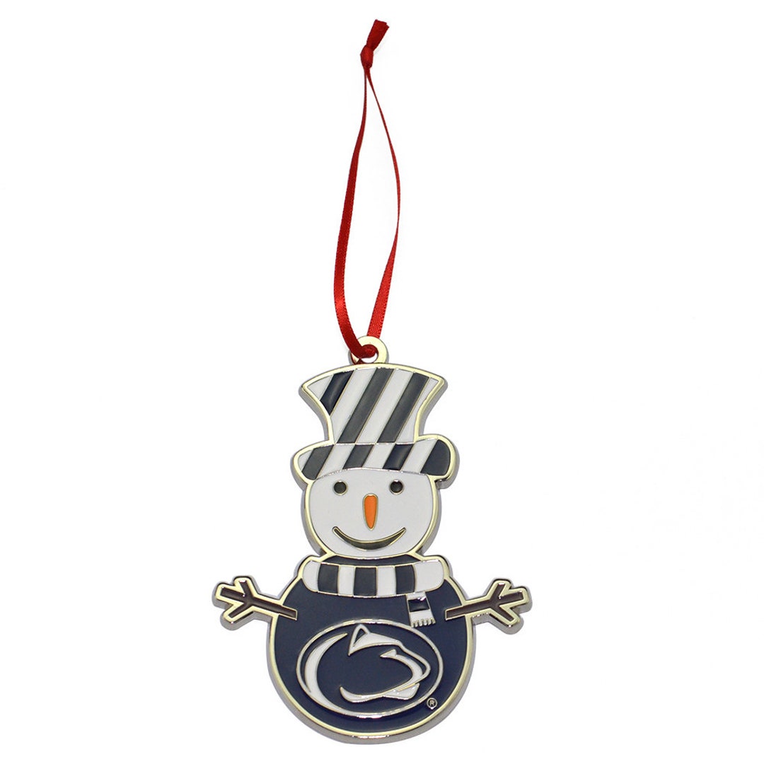 Penn State Nittany Lions Snowman Metal Christmas Ornament - Etsy