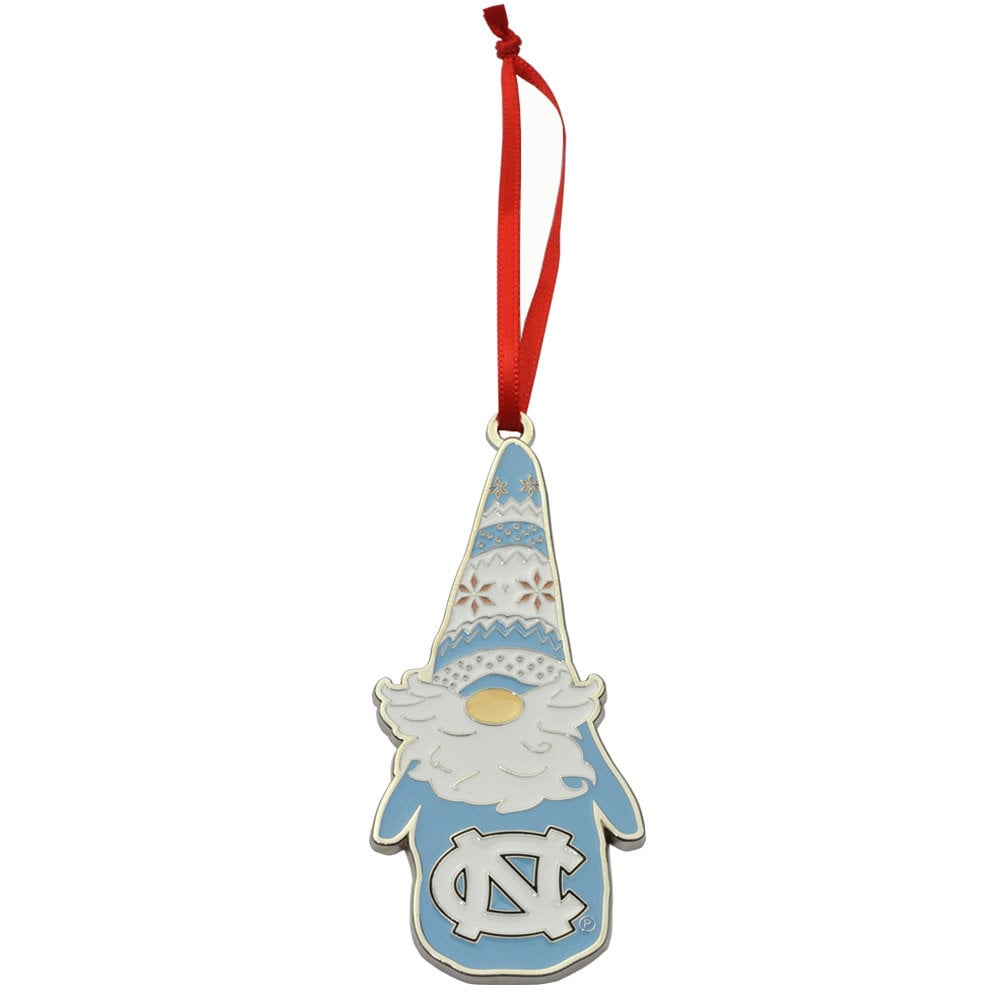 UNC Tar Heels Gnome Metal Christmas Ornament - Etsy