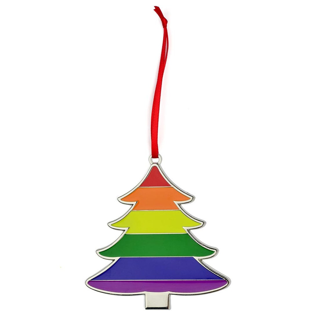Gay Pride Flag Tree Shaped Christmas Ornament - Etsy